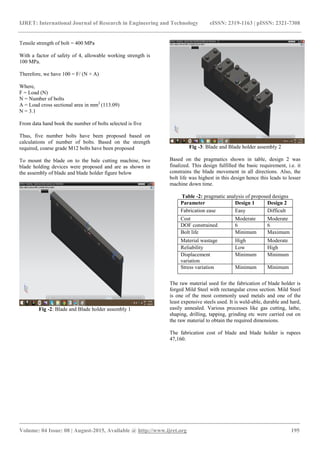 Design and modification of bale cutting machine to improve its ...