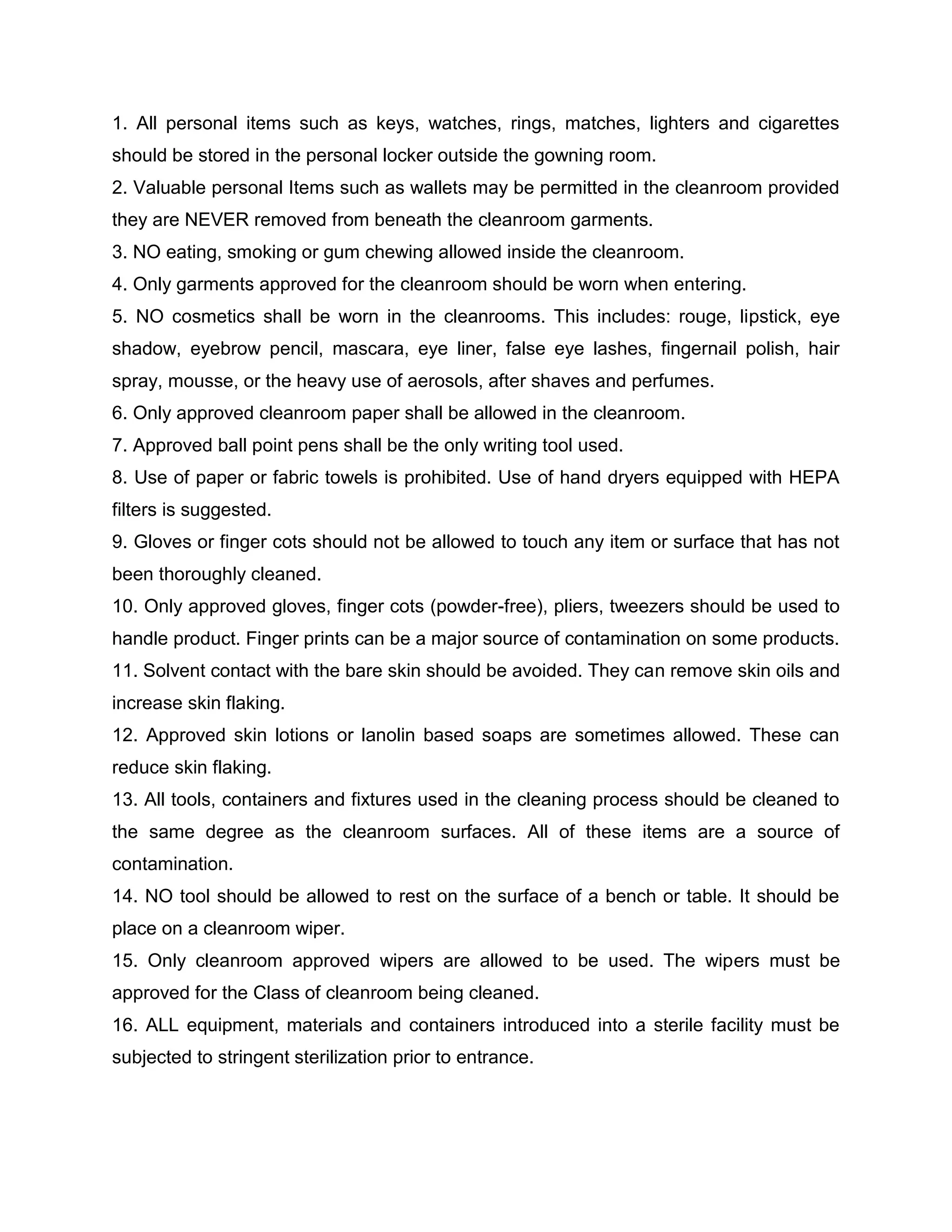 Design and operation of clean rooms | PDF