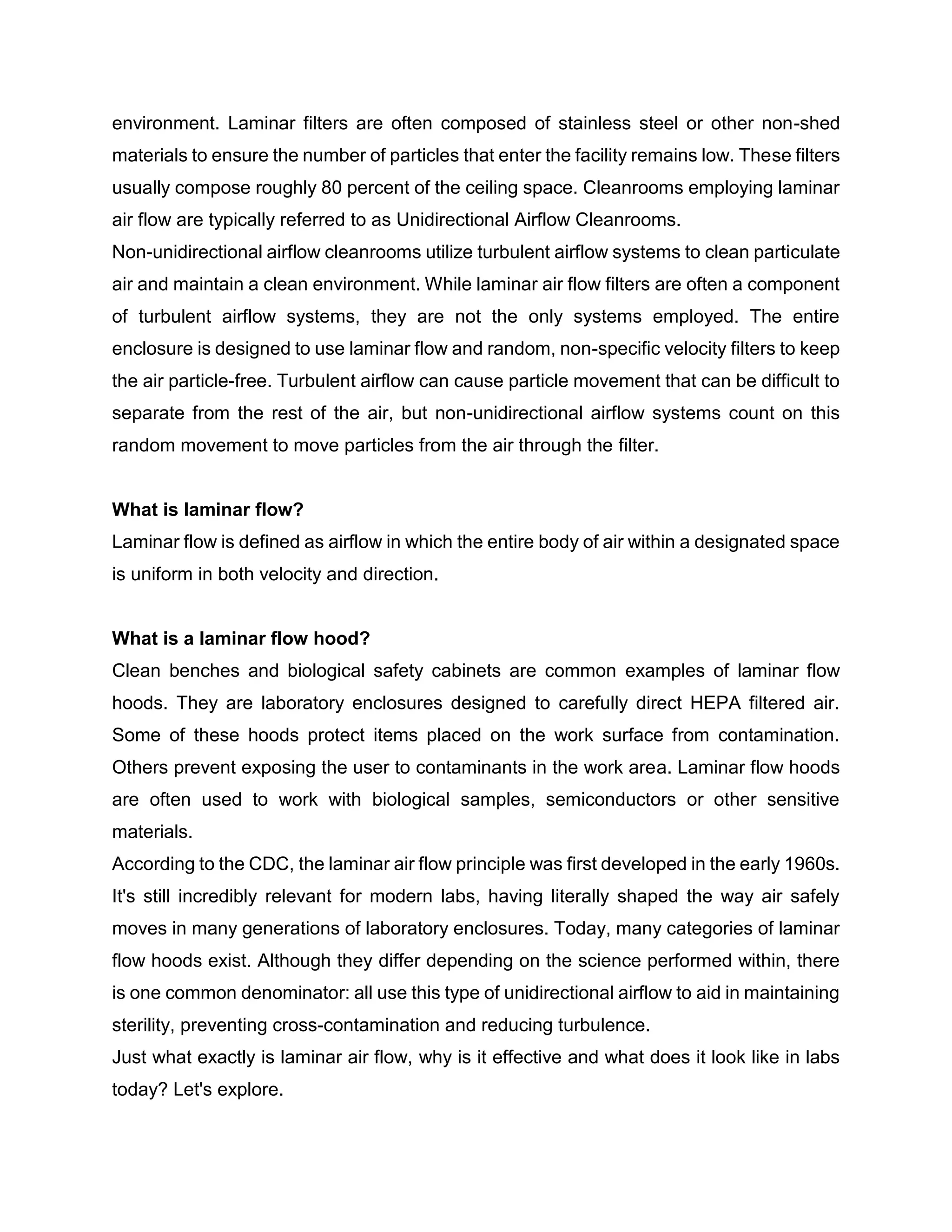 Design and operation of clean rooms | PDF | Indoor Environmental ...