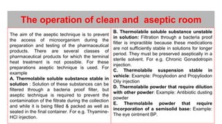Design and Operations of Clean Room| Pharmacy | PPTX