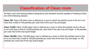 Design and Operations of Clean Room| Pharmacy | PPTX
