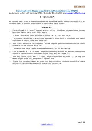 Design and Optimization of HTV Fuel Tank Assembly to Improve the ...