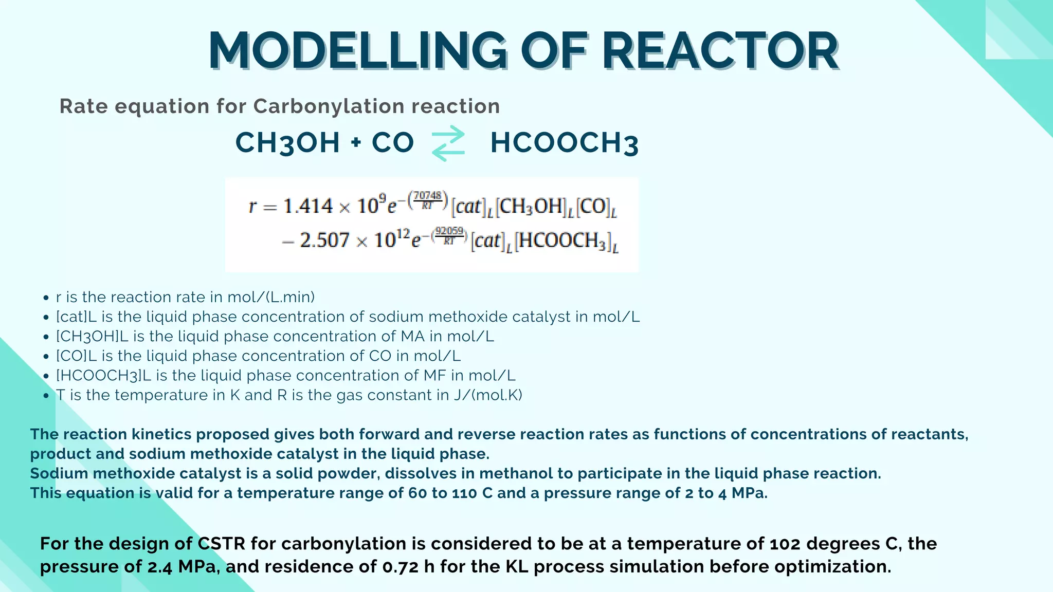 Design and optimization of kemira leonard process for formic acid ...