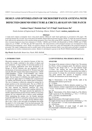 Design and optimization of microstrip patch antenna with | PDF | Physics | Science