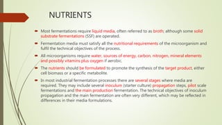 Design and preparation of media for fermentation | PPTX