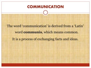 Design and process of communication. | PPT