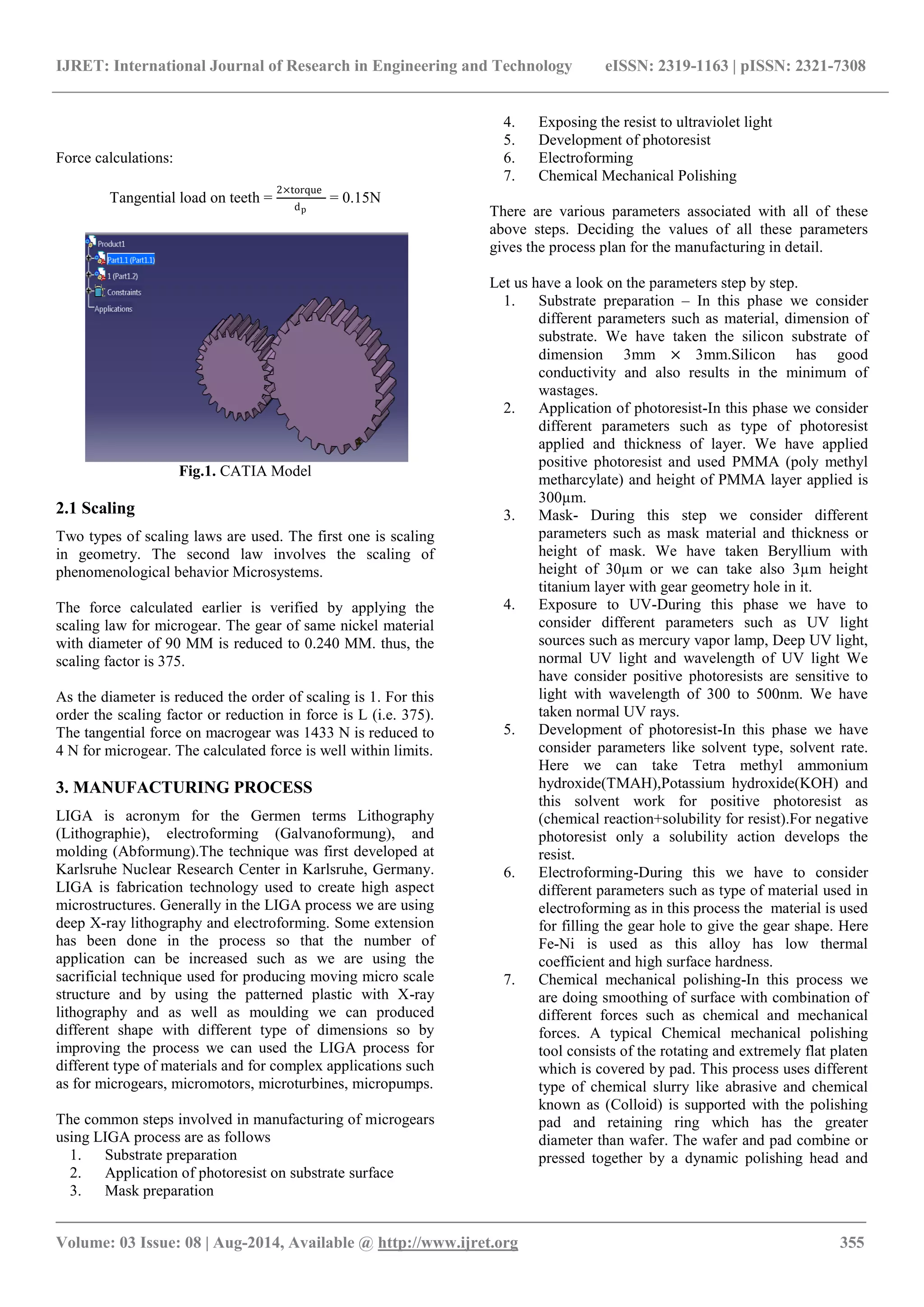 Design and process planning of micro gear manufacturing | PDF