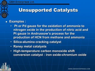 Design and Production of Heterogeneous Catalysts | PDF