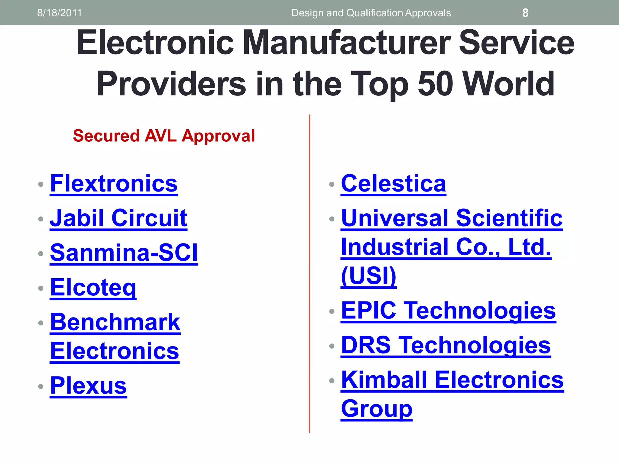 Design and qualification approvals final2011 | PDF
