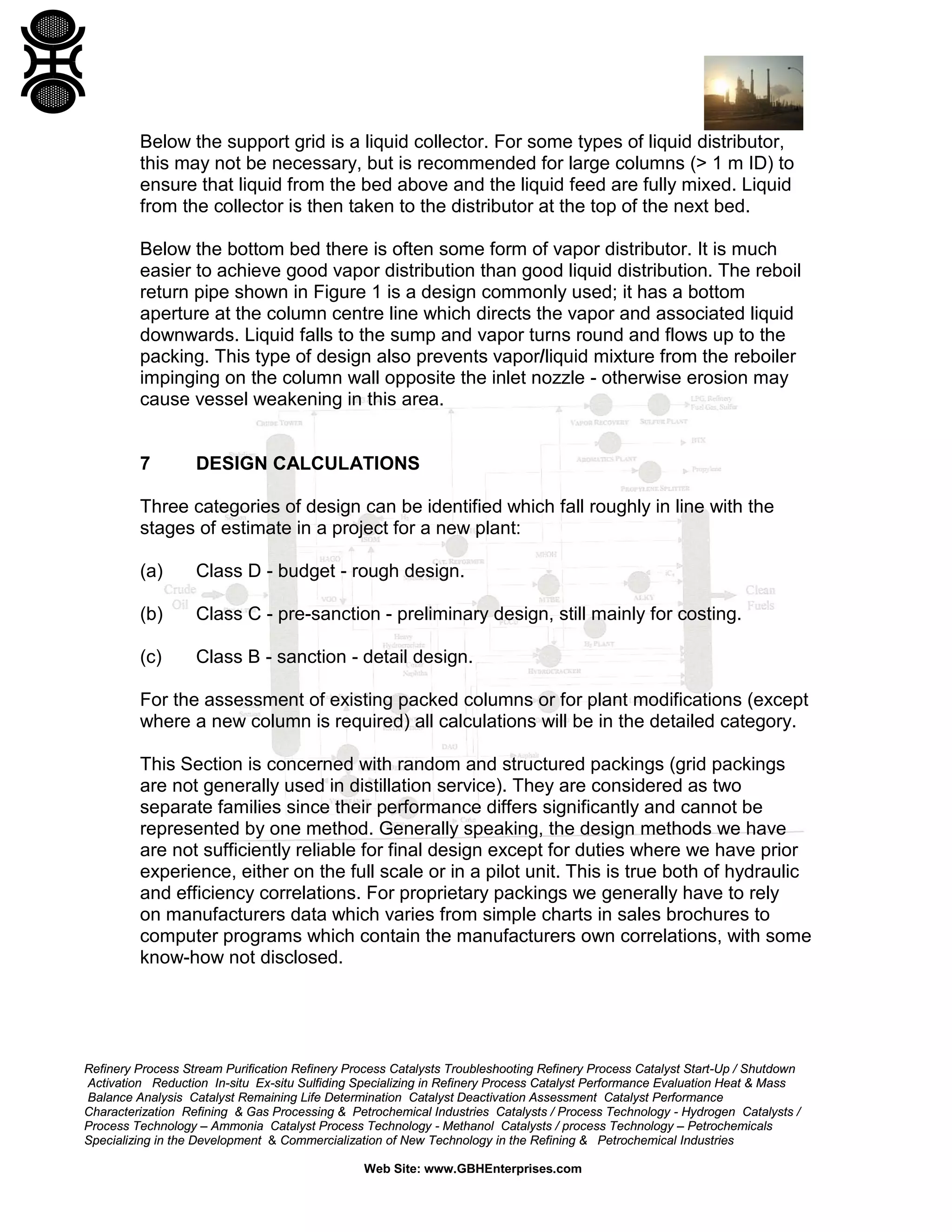 Design and Rating of Packed Distillation Columns | PDF