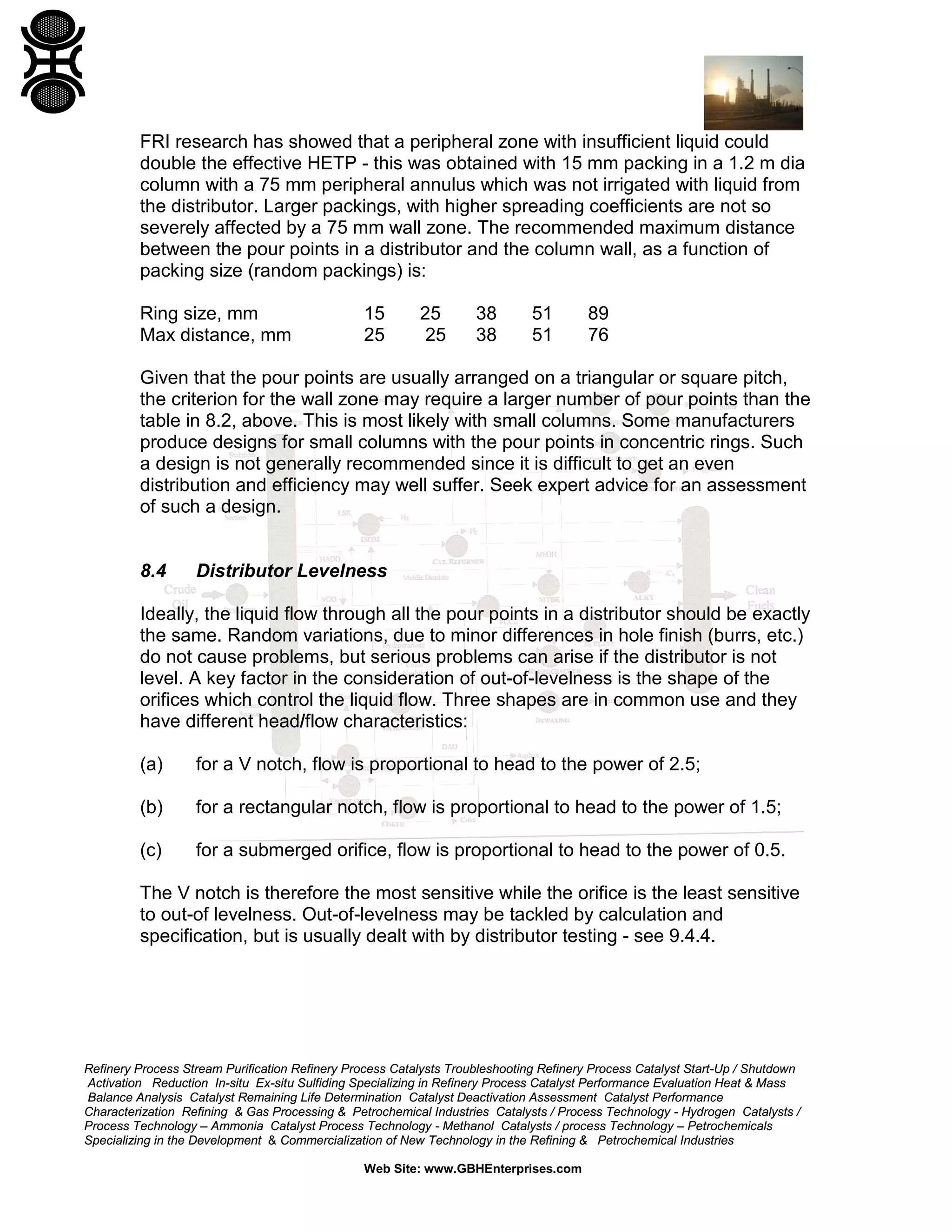 Design and Rating of Packed Distillation Columns | PDF