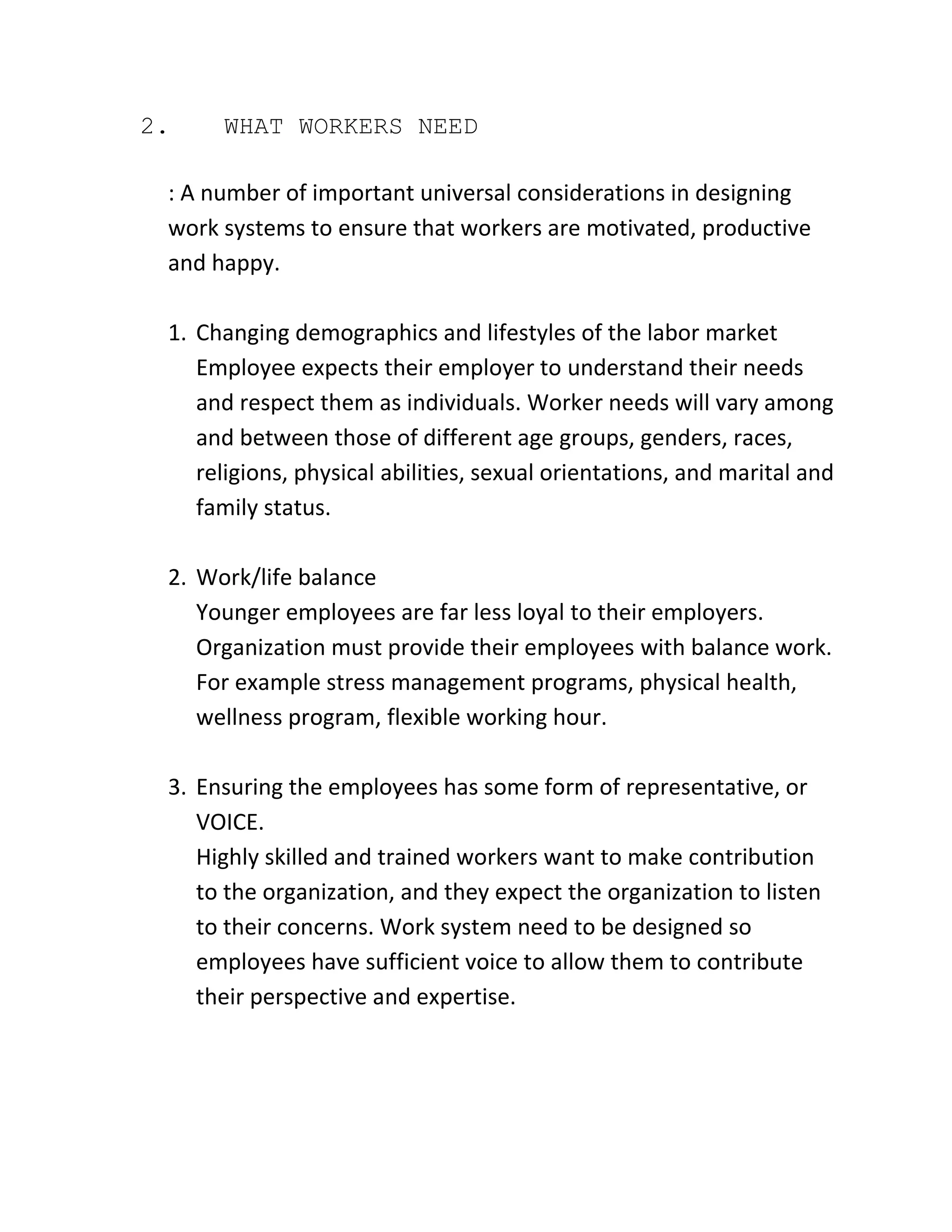 Design and redesign of work system | DOCX