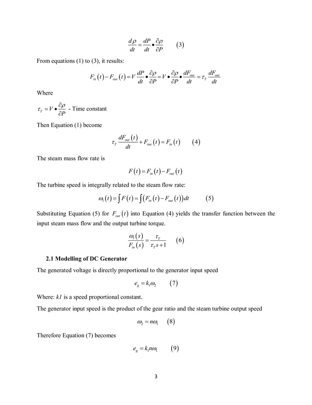 Design And Simulation Of A Steam Turbine Generator Using Observer Based
