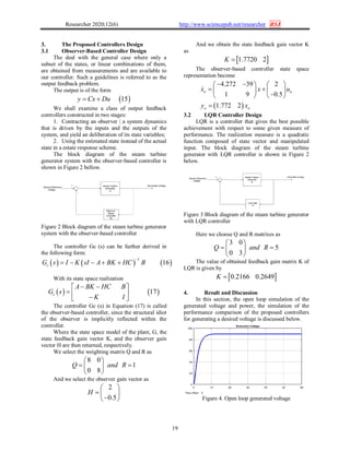 Design and simulation of a steam turbine generator using observer based and lqr controllers | PDF