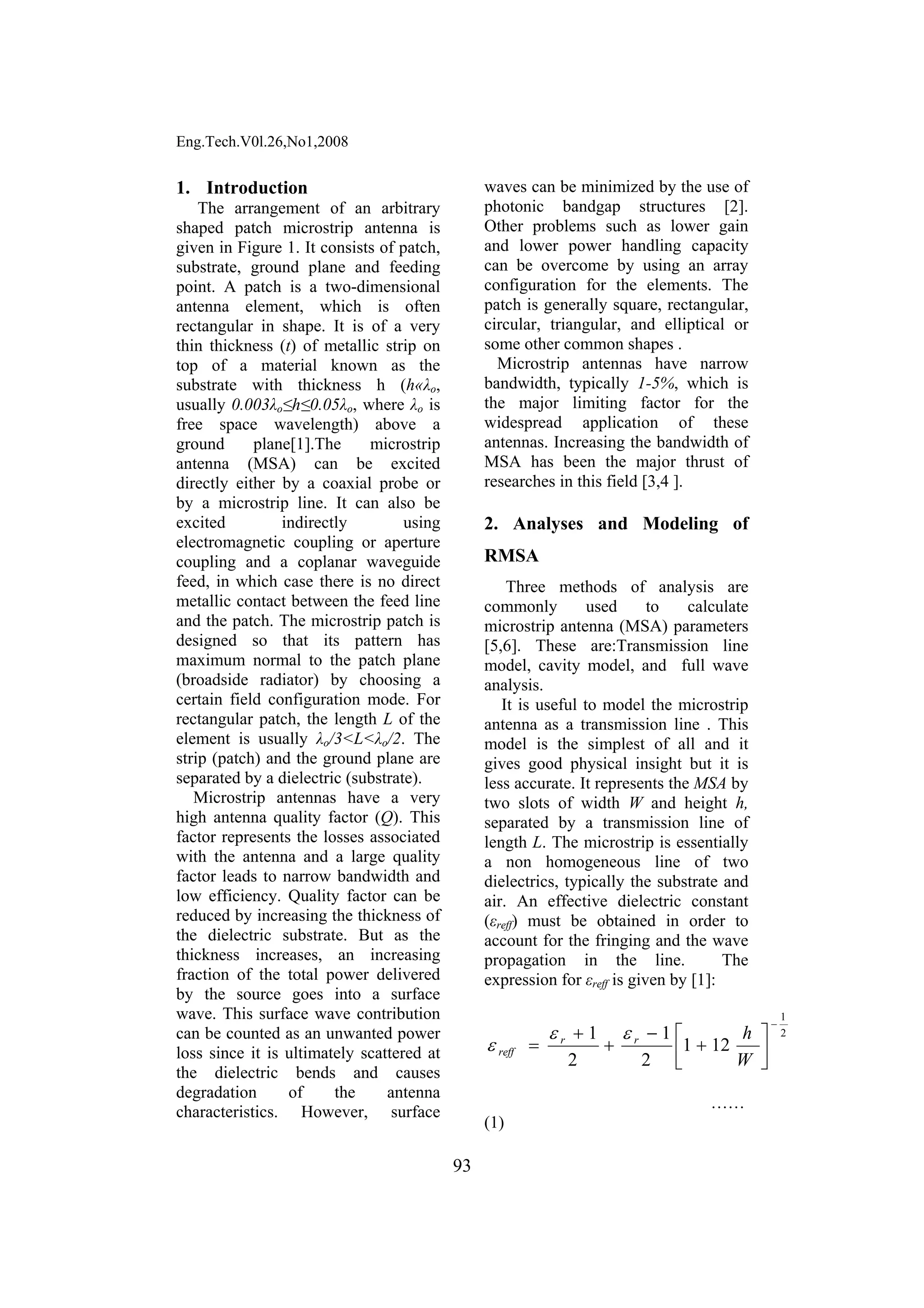 Design And Simulation Of Broadband Rectangular Microstrip Antenna Pdf