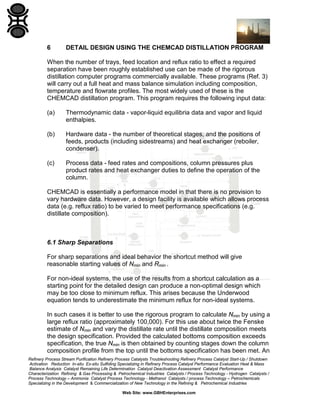 Design and Simulation of Continuous Distillation Columns | PDF