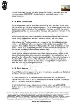 Design and Simulation of Continuous Distillation Columns | PDF