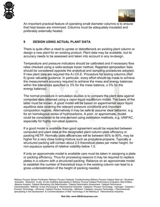 Design and Simulation of Continuous Distillation Columns | PDF