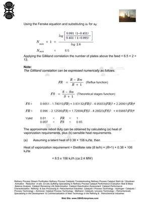 Design and Simulation of Continuous Distillation Columns | PDF