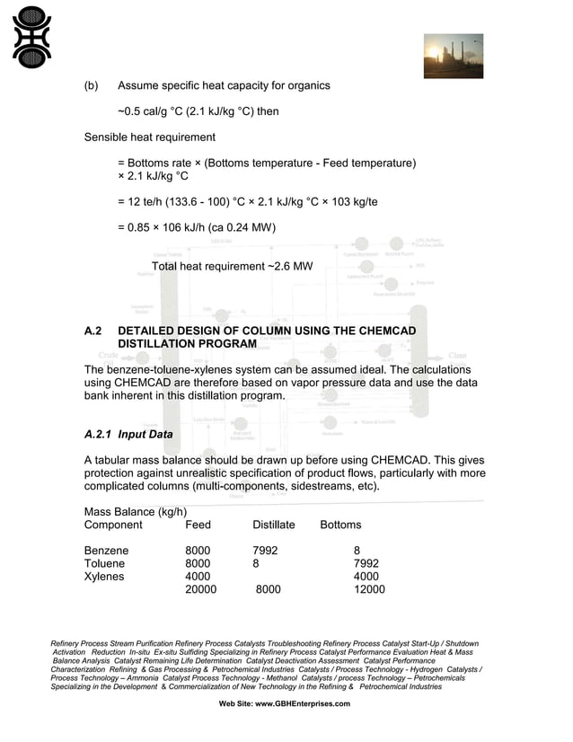 Design and Simulation of Continuous Distillation Columns | PDF | Chemistry | Science