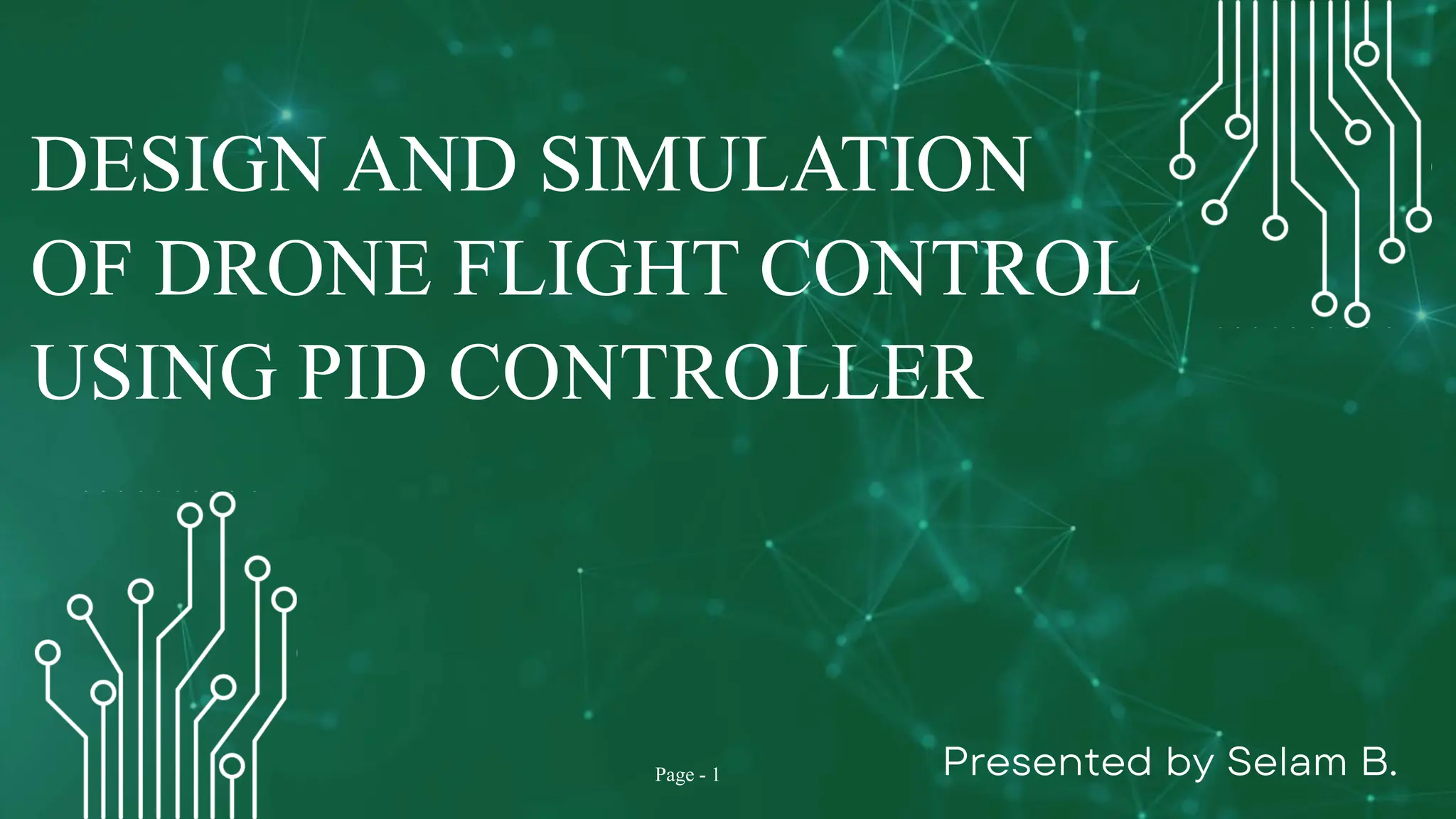 Design And Simulation Of Drone Flight Control Using Pid Controller