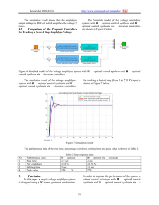 Design and simulation of voltage amplidyne system using robust control technique | PDF