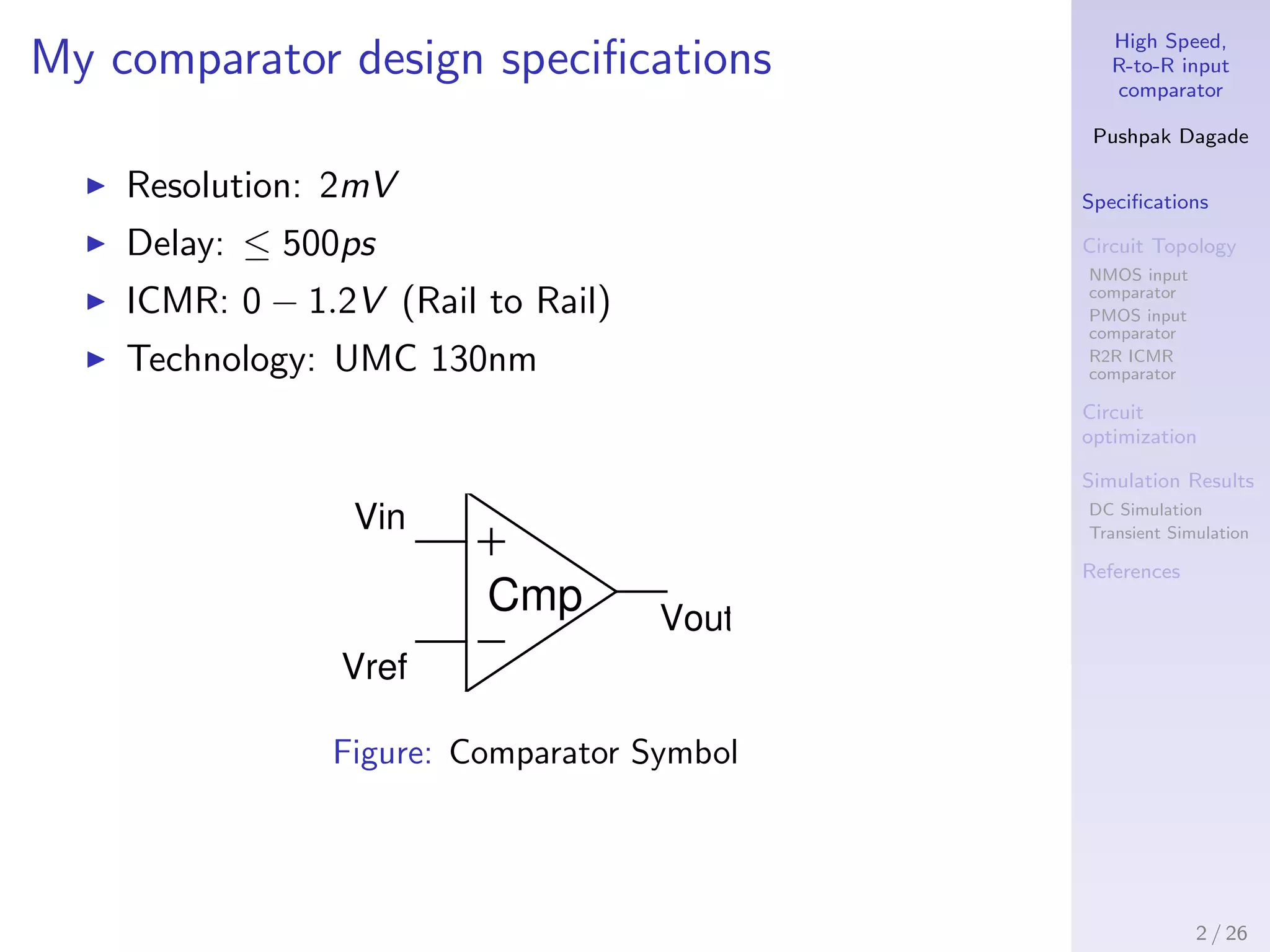 Design Of A High Speed Rail To Rail Input Cmos Comparator Pdf Computer Peripherals Computing