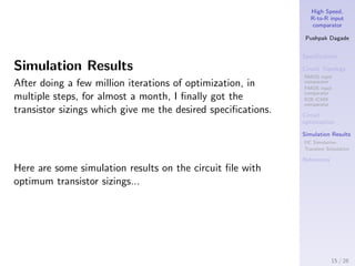 Design of a High Speed, Rail-to-Rail input CMOS comparator | PDF