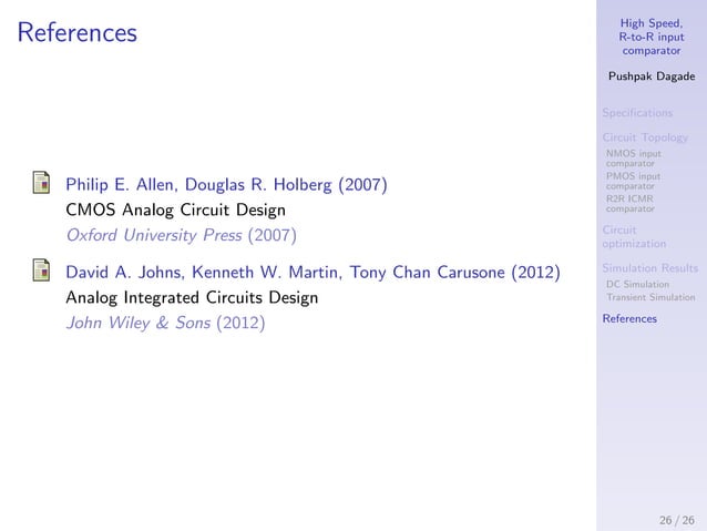 Design Of A High Speed Rail To Rail Input Cmos Comparator Pdf Computer Peripherals Computing