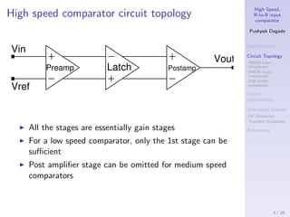 Design of a High Speed, Rail-to-Rail input CMOS comparator | PDF