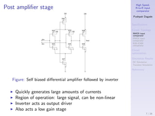 Design of a High Speed, Rail-to-Rail input CMOS comparator | PDF