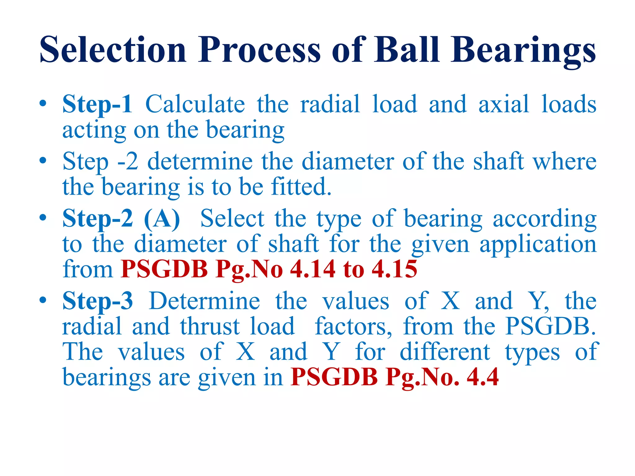 Design and solved problems for rolling contant bearing | PPTX