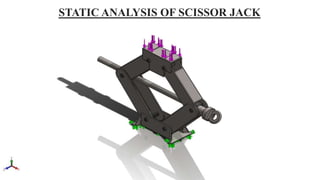 Design and analysis of scissor jack final report 8 sem (1) | PPTX