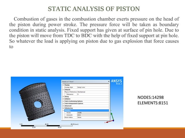 Design and static thermal analysis of piston | PPTX | Chemistry | Science