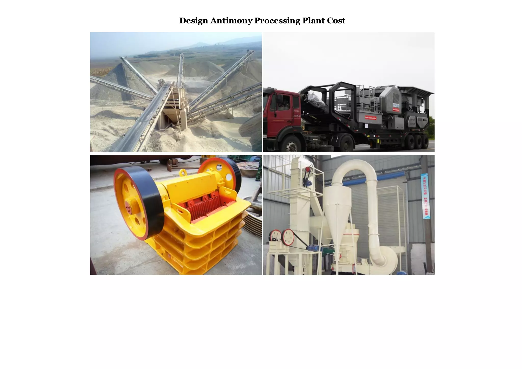 Design antimony processing plant cost | PPT
