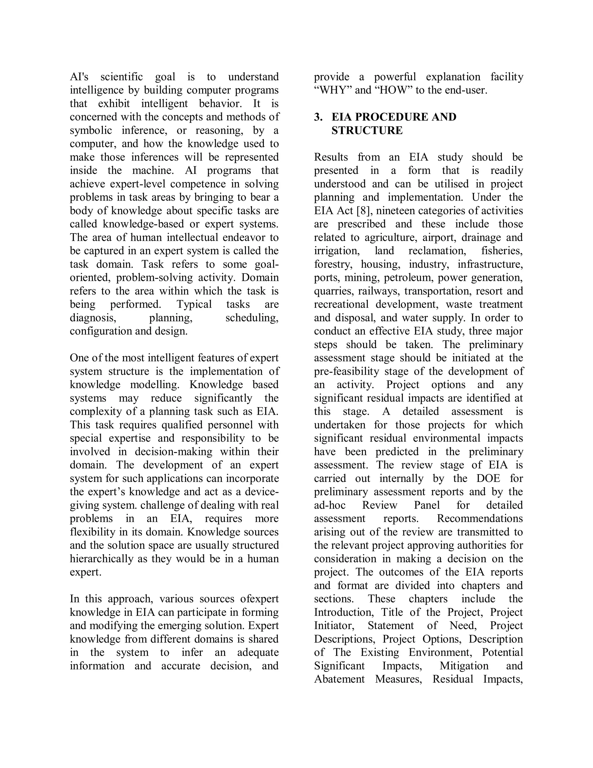 Design a rule based expert system for eia | PDF