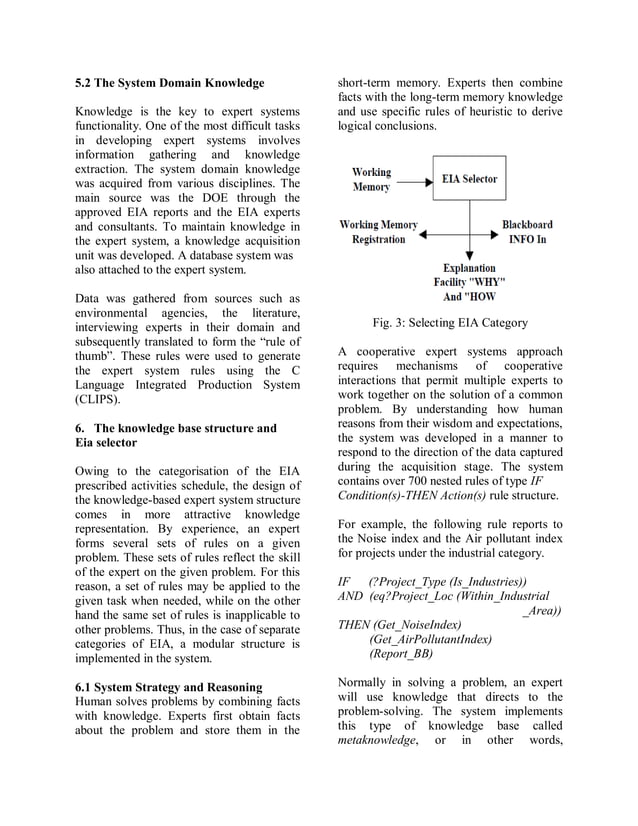 Design a rule based expert system for eia | PDF