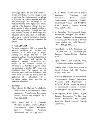 Design a rule based expert system for eia | PDF