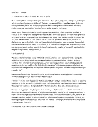Design as critique | DOCX