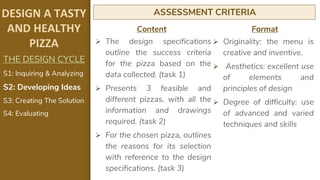 Design a tasty and healthy pizza - Developing Ideas | PPTX