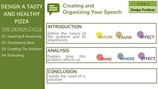 Design a Tasty and Healthy Pizza - Inquiring and Analyzing | PPTX