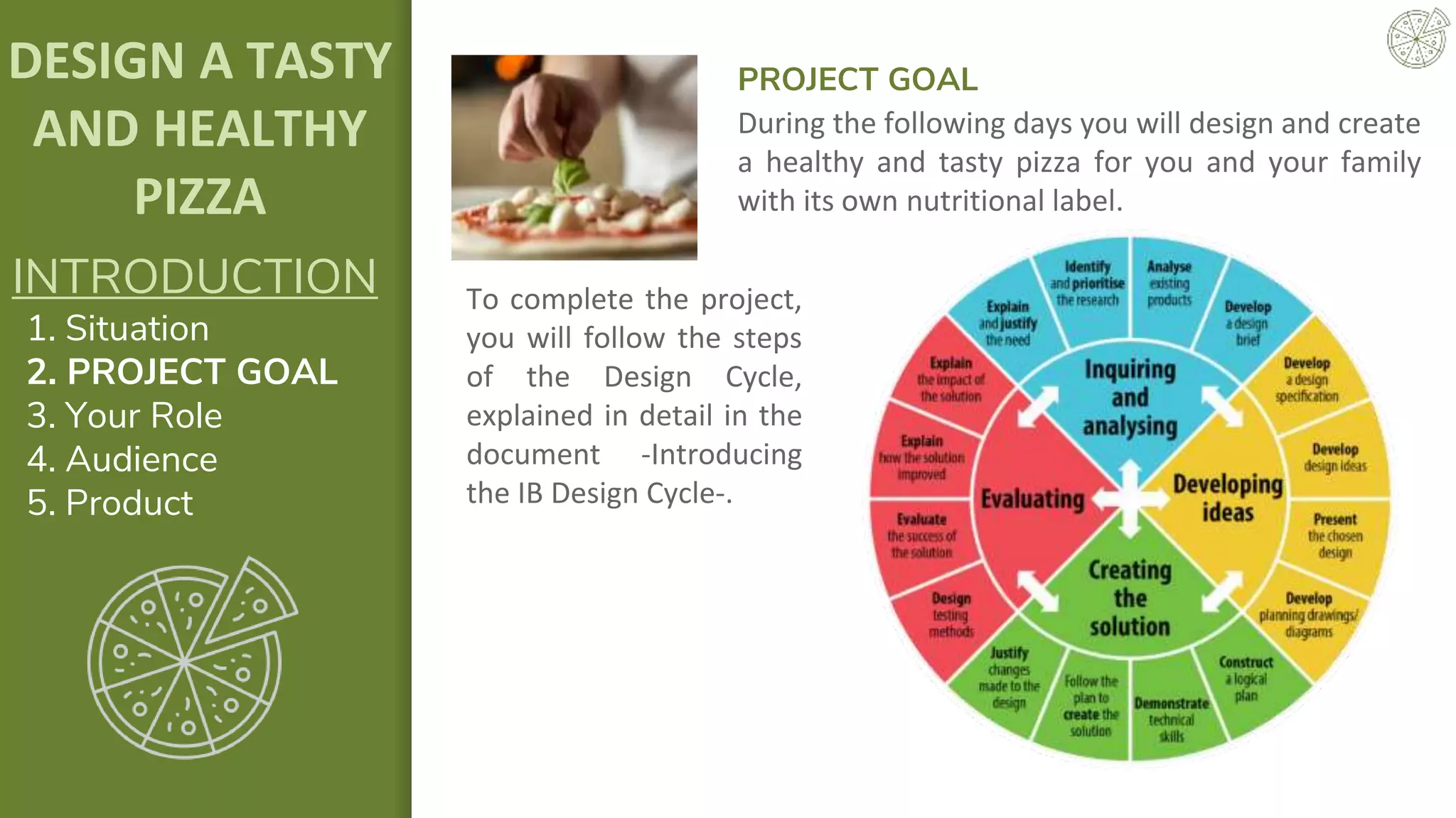 Design a tasty and healthy pizza introduction | PPTX