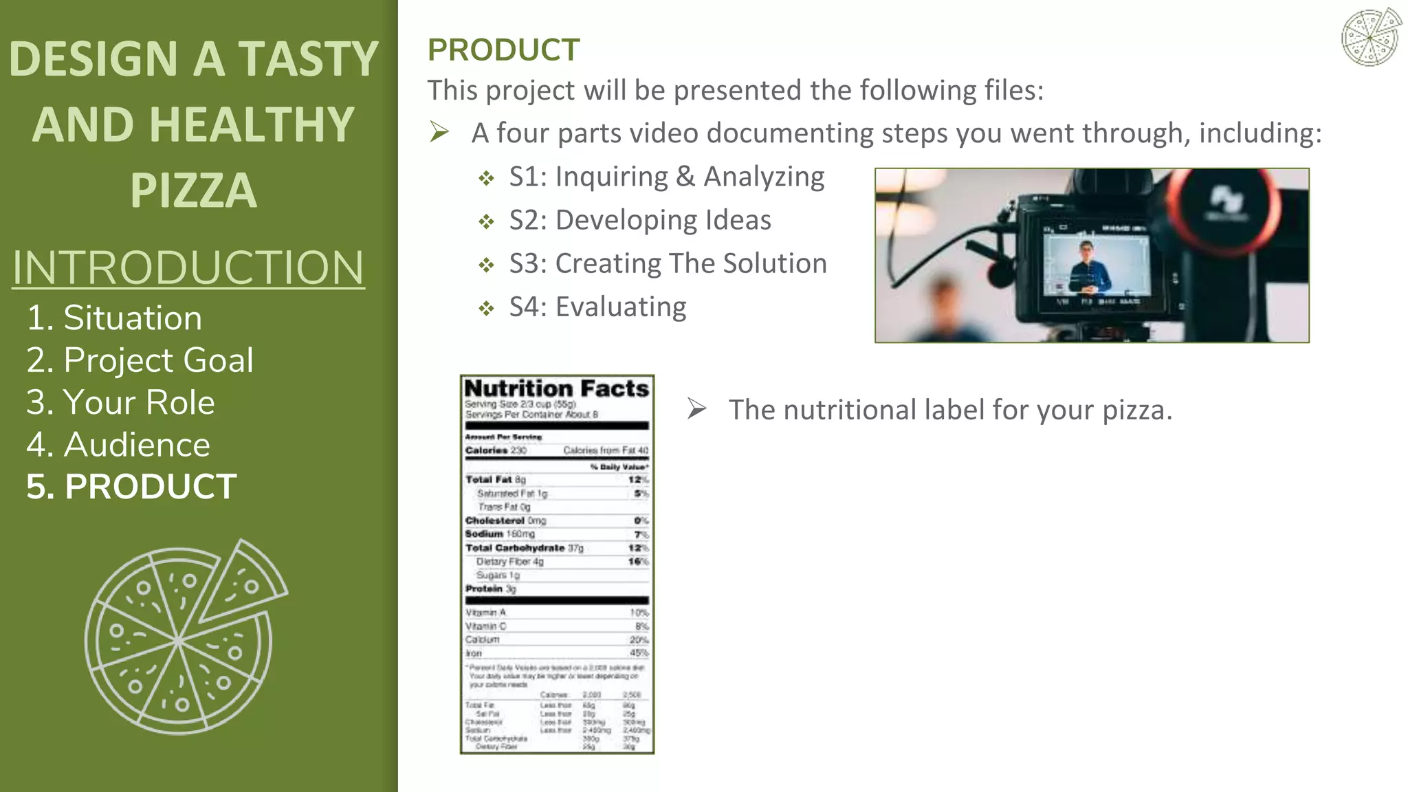 Design a tasty and healthy pizza introduction | PPTX