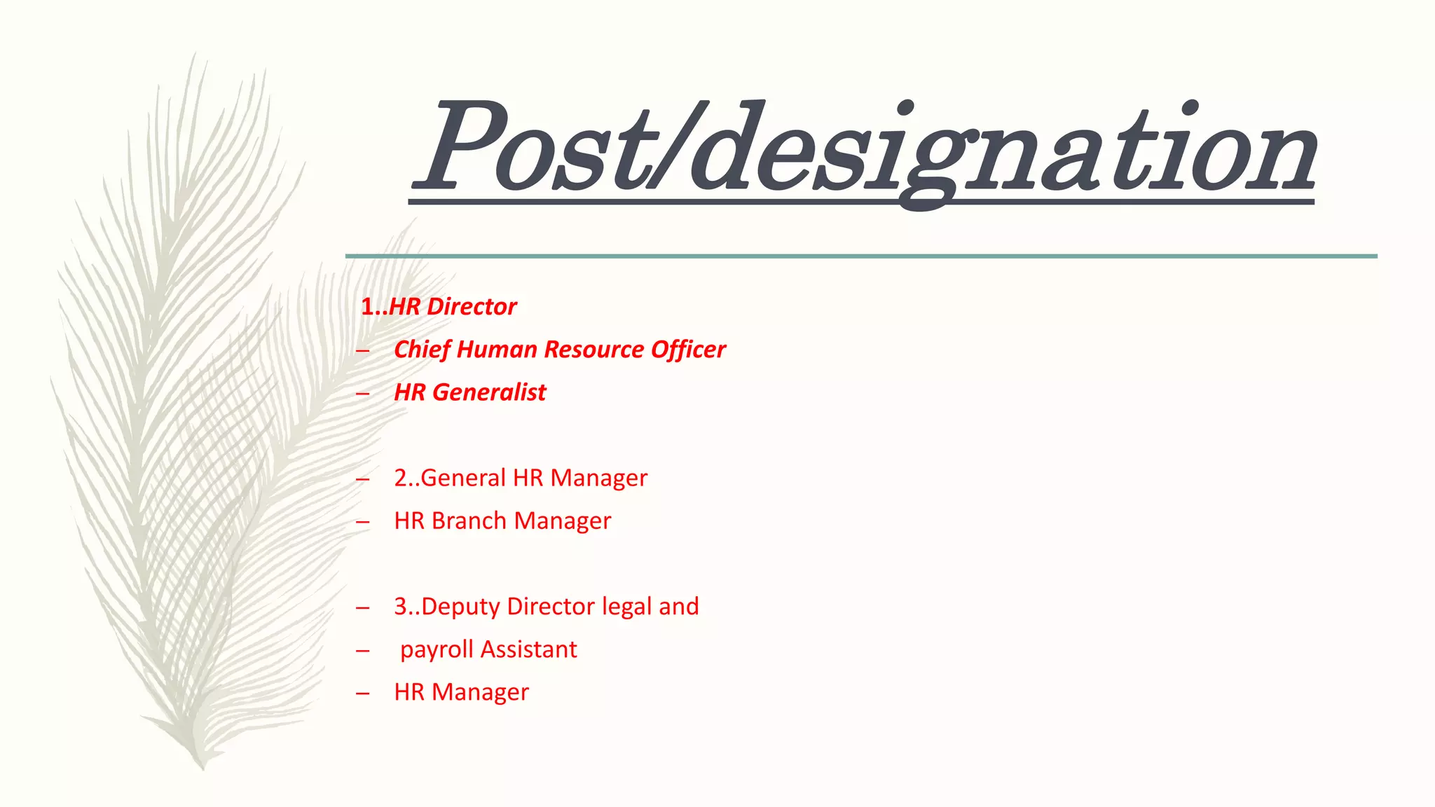 HR Designation | PPTX