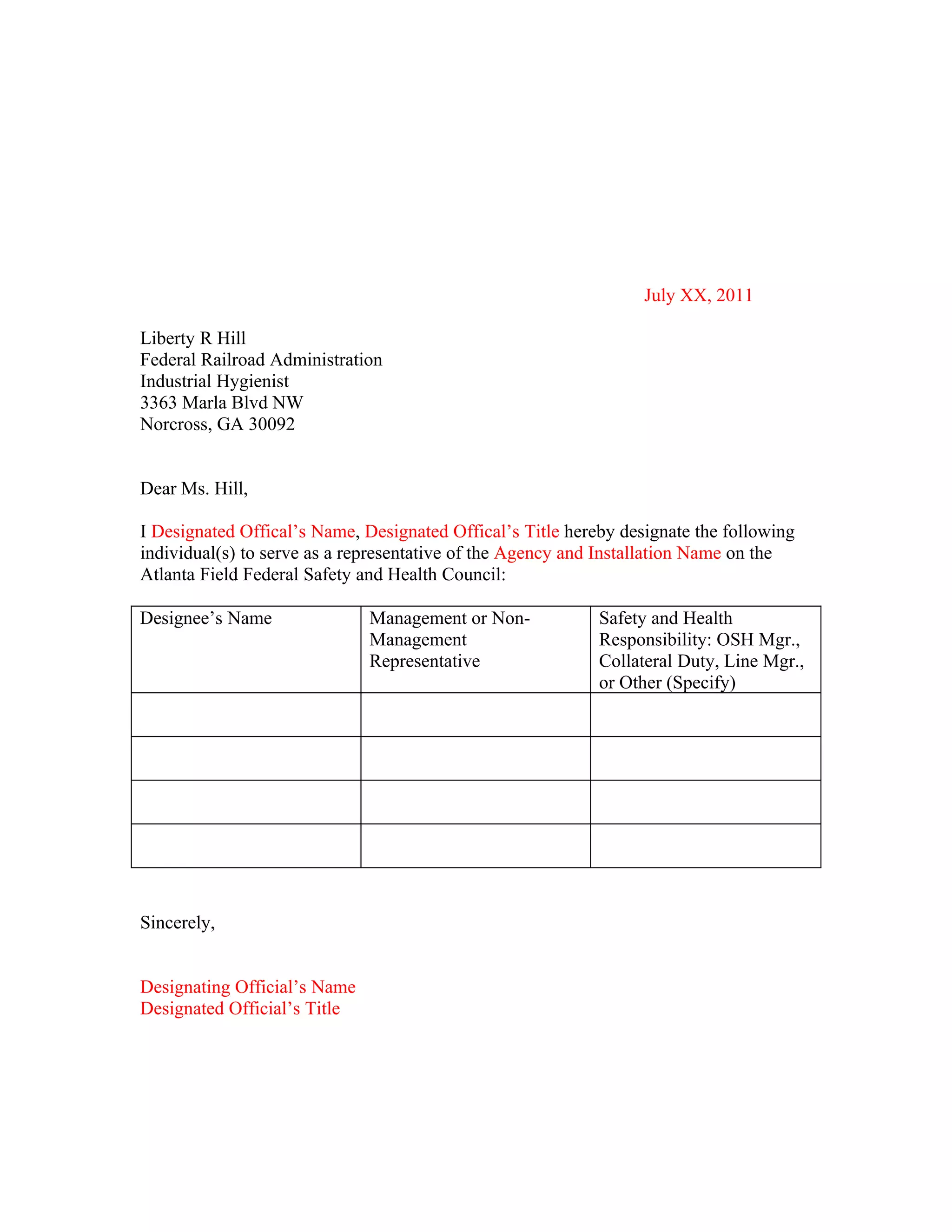 Designation letter | PDF