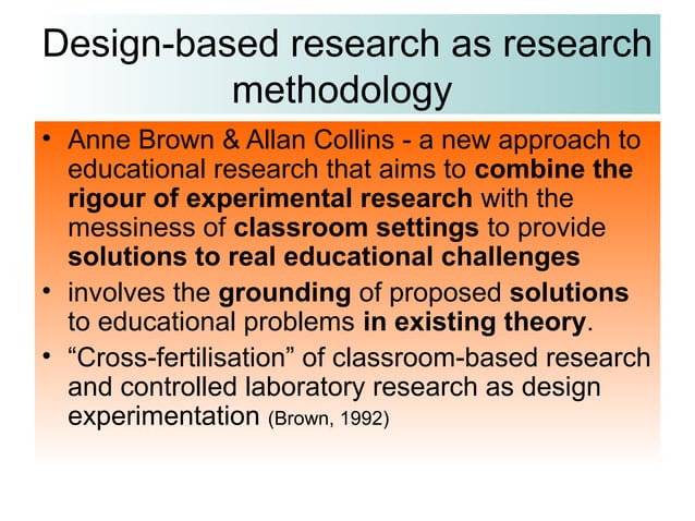 Design based research | PPT | Education