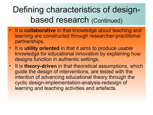 Design based research | PPT | Education