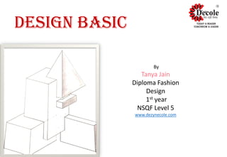 Tanya Jain , Diploma Fashion Design First Year, (Design Basics Project ...