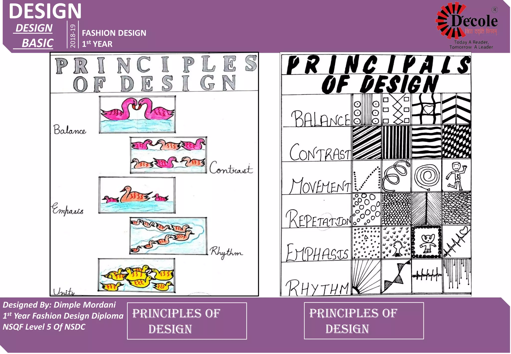 Dimple Mordani, Diploma Fashion Design First Year, (Design Basics ...