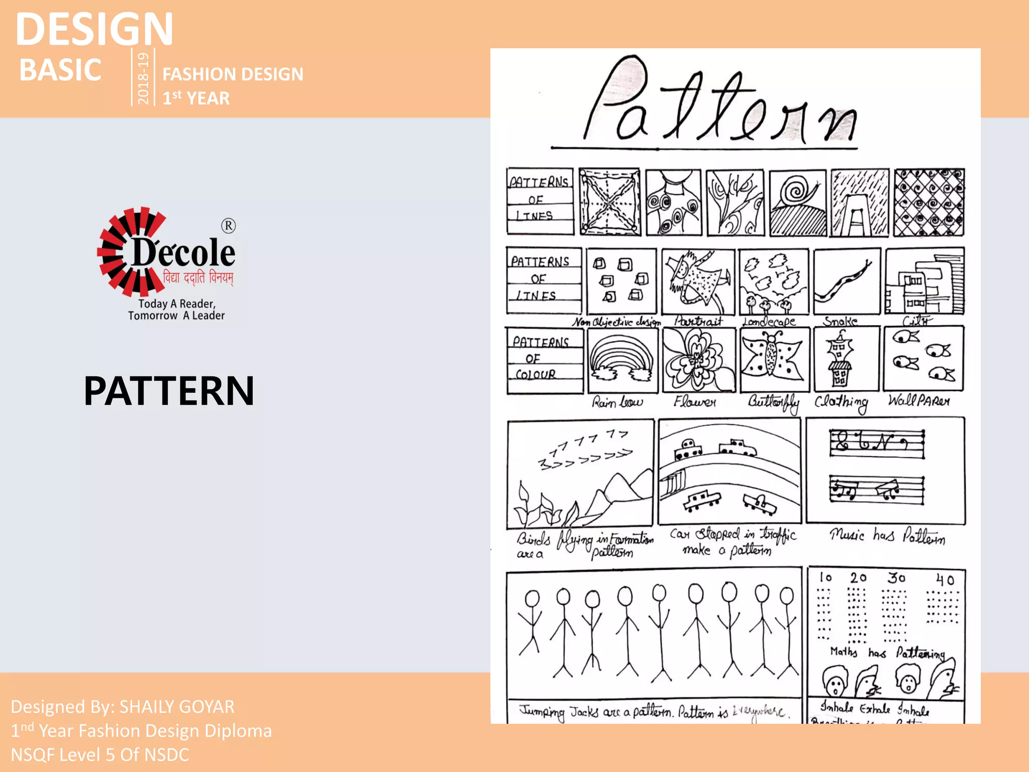 Shaily Goyar, Diploma Fashion Design First Year, (Design Basics Project ...